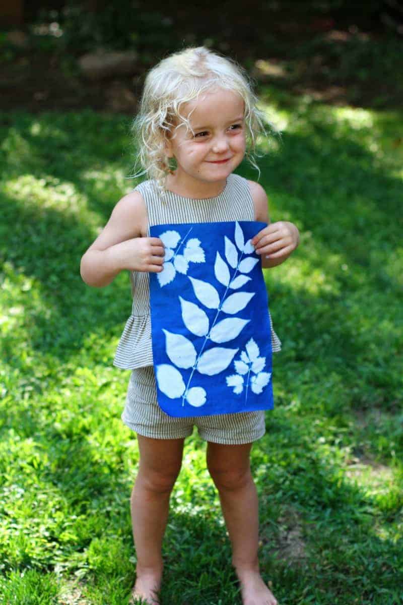 Making Sun Print Nature Art with Kids - Run Wild My Child